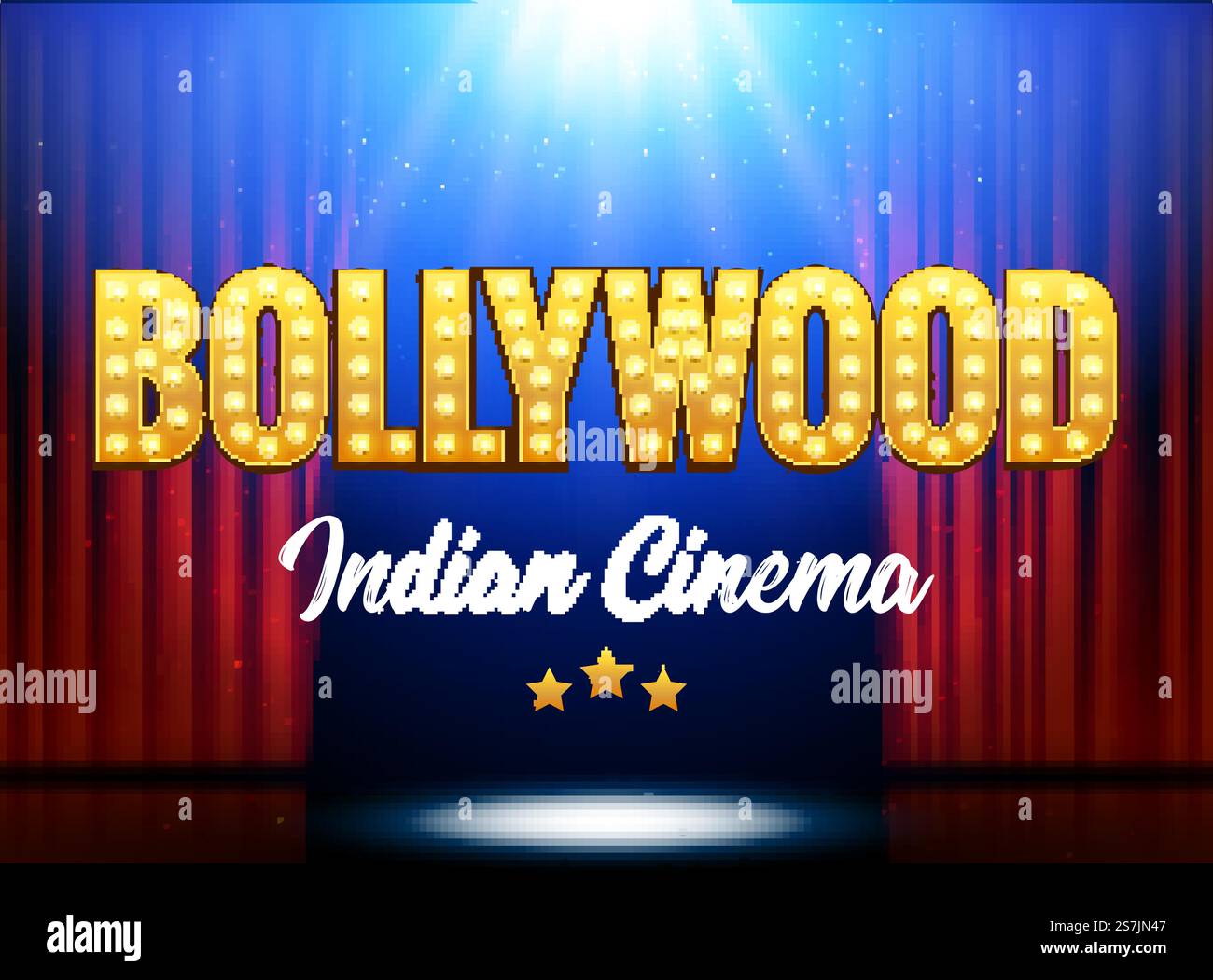 Bollywood Indian Cinema Film Banner. Indian Cinema Logo Sign Design ...