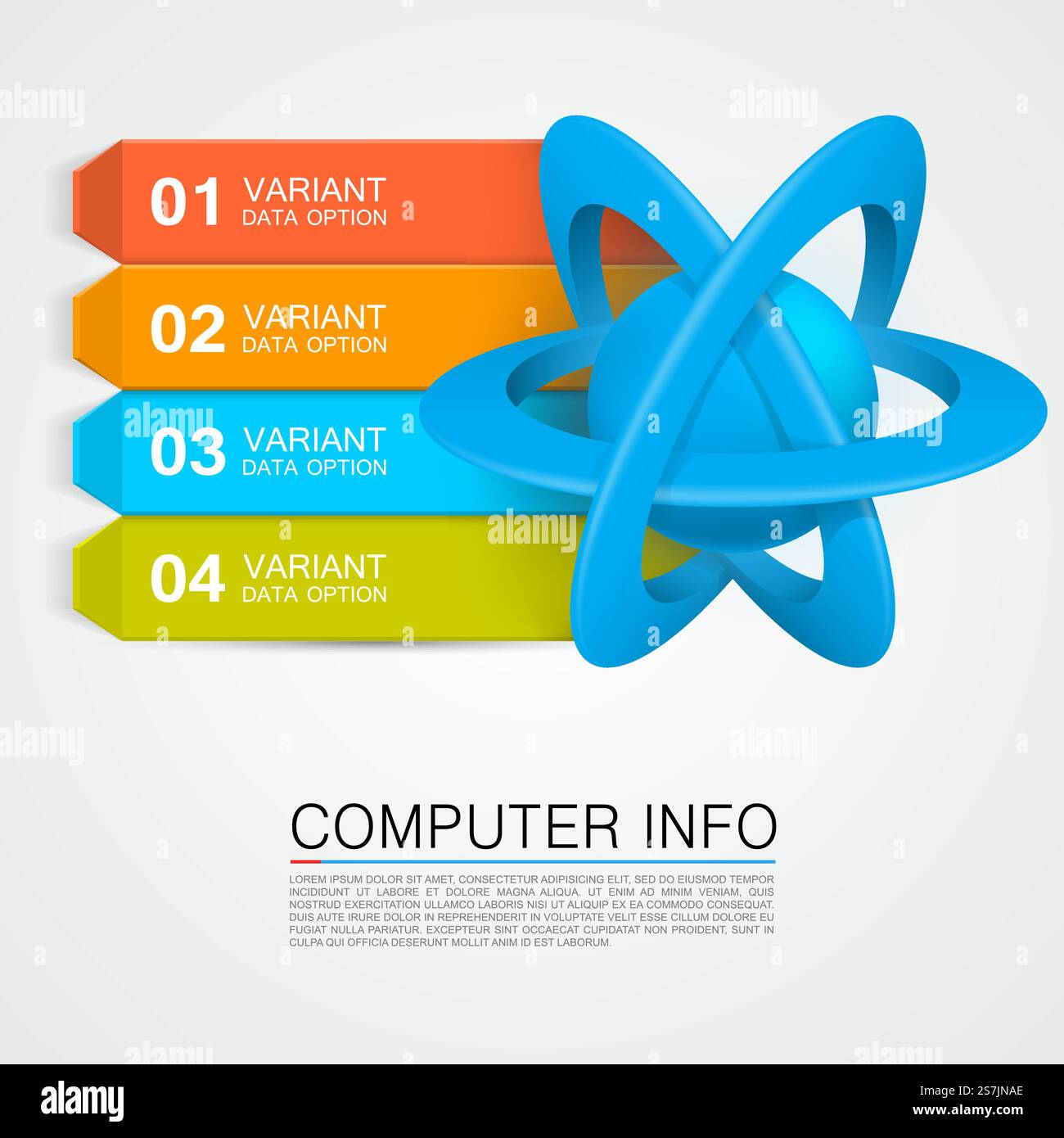 Illustration of an atom info. Vector illustration Stock Vector Image ...