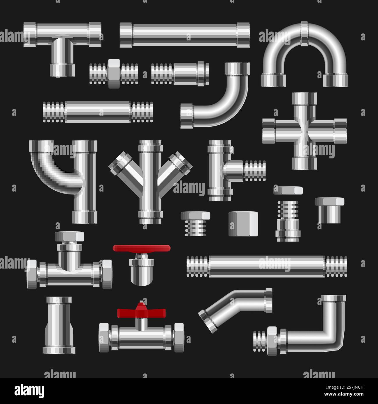 Metal pipe water connection isolated pipeline. Water tube factory steel ...