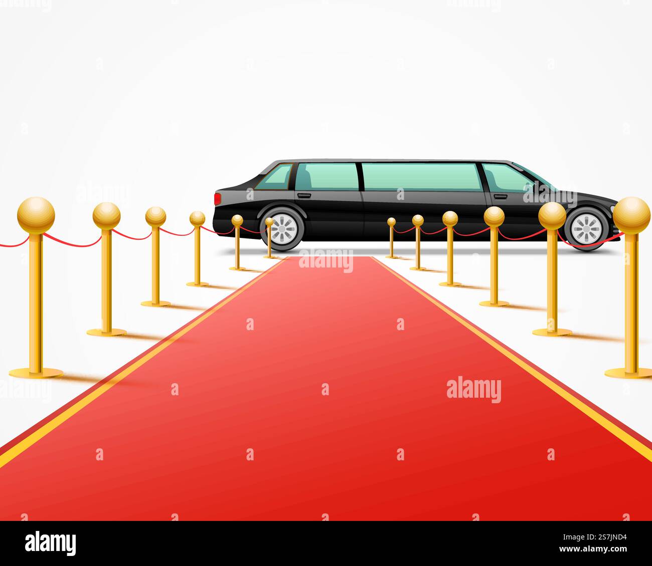 Red event carpet isolated on a white background. Vector illustration ...