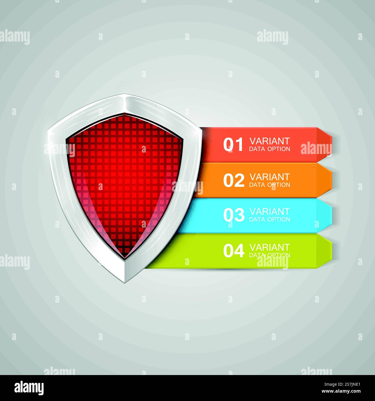 Infographics shield. Protection concept. Data protection vector ...