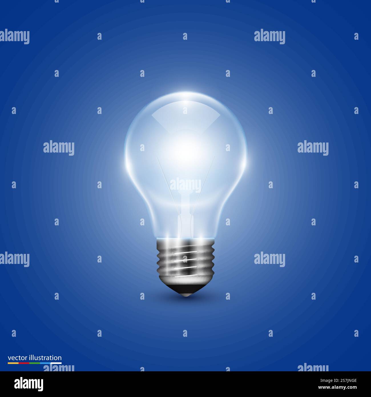 Vector light bulb on background. Illustration art 10eps. Vector light ...
