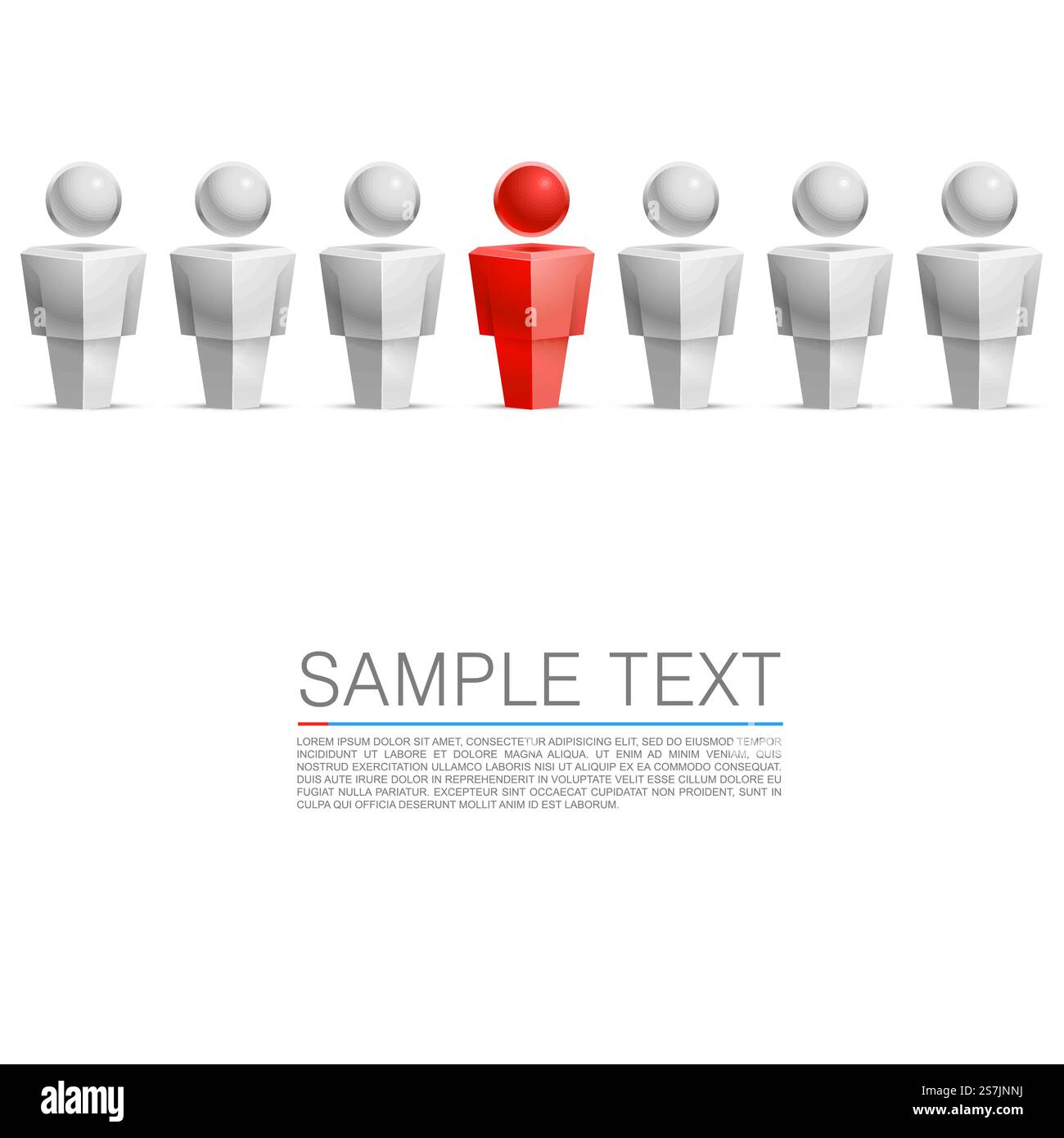 Unique person in the crowd. Vector illustration. Unique person in the ...