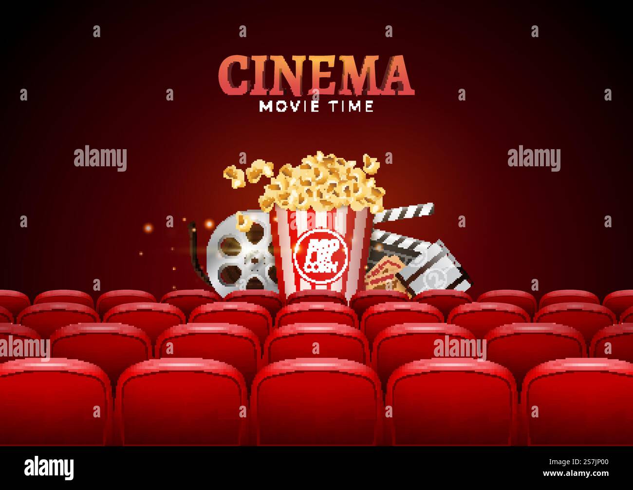 Movie cinema premiere poster design. Vector template banner for show ...