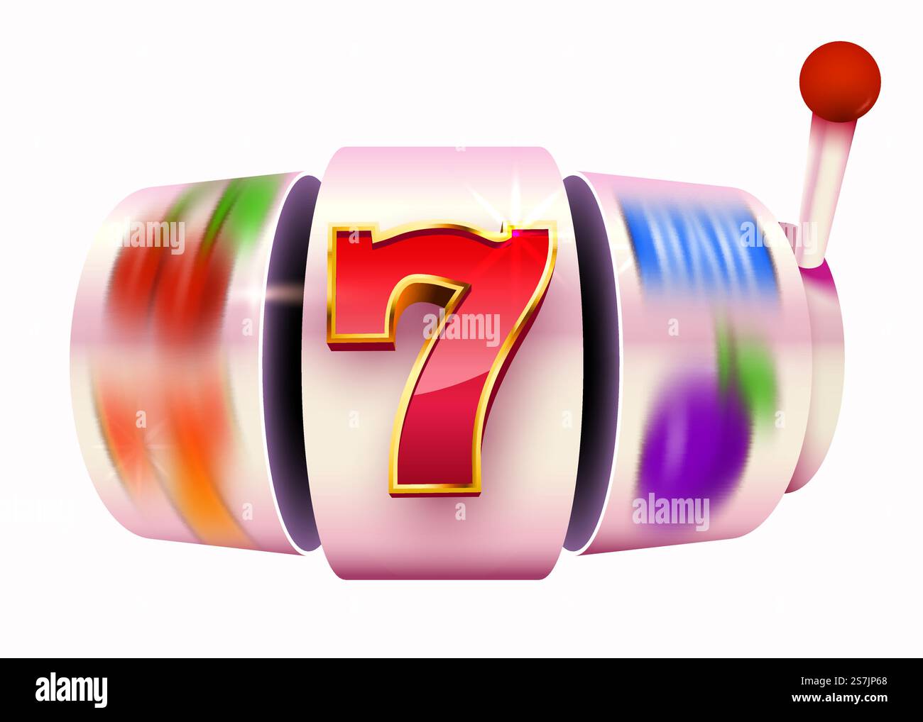 Golden slot machine wins the jackpot. 777 Big win concept. Casino jackpot. Vector illustration ...