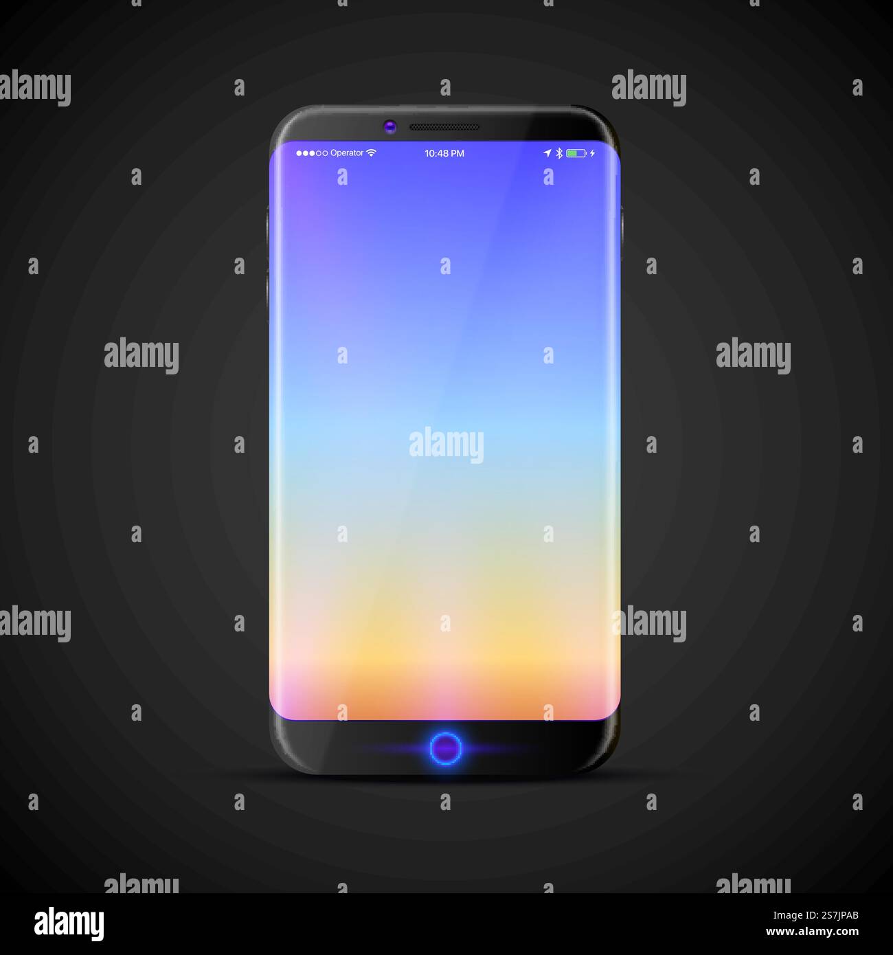 The design of a new touchscreen phone with a large screen. Vector ...