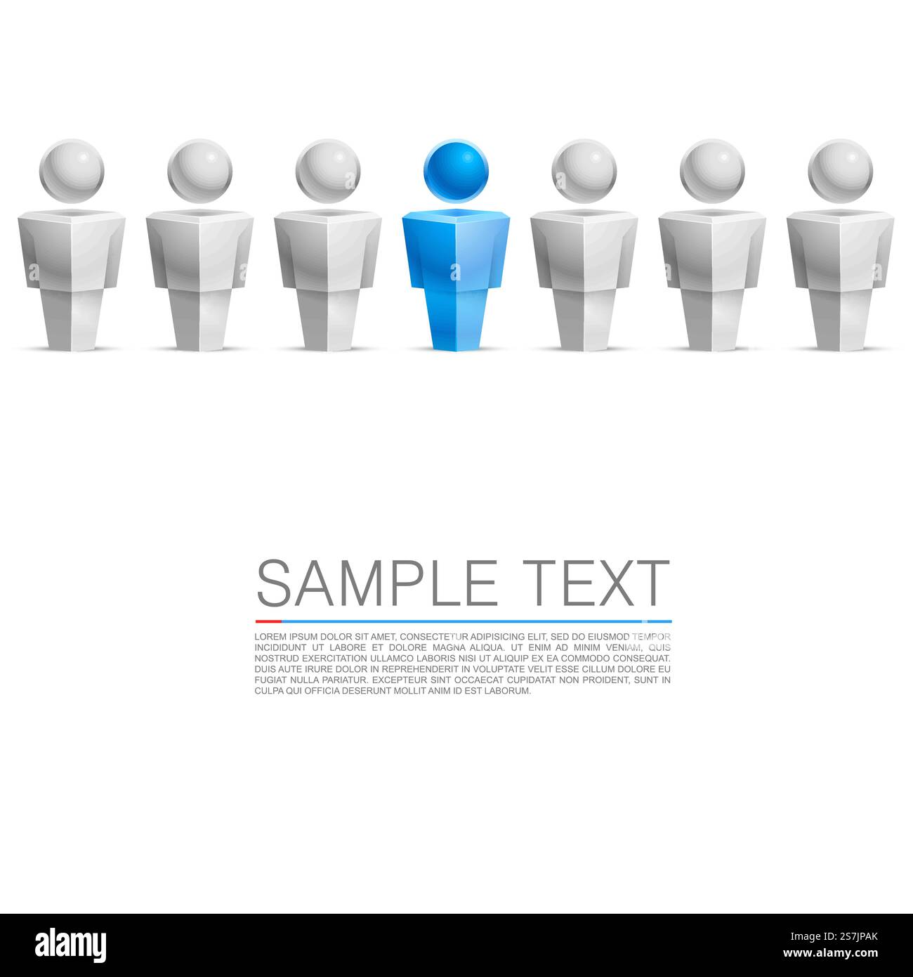 Unique person in the crowd. Vector illustration. Unique person in the ...