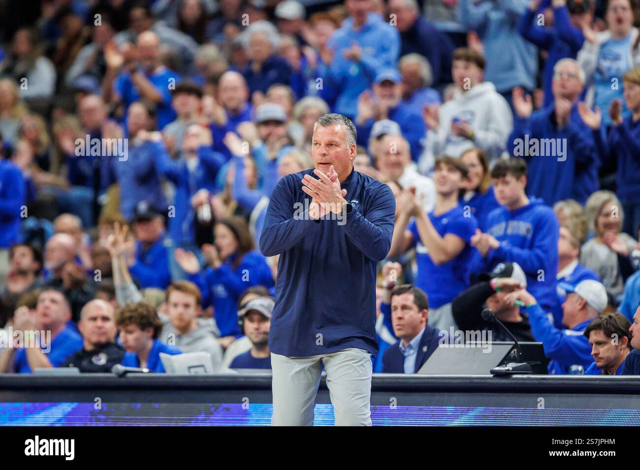 Omaha, NE. U.S. 14th Jan, 2025. - Creighton Bluejays head coach Greg ...