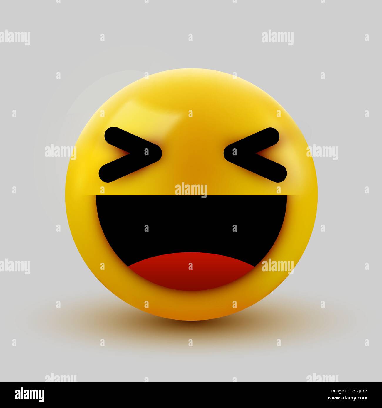 3D smiling ball sign Emoticon Icon Design for Social Network. Grinning ...