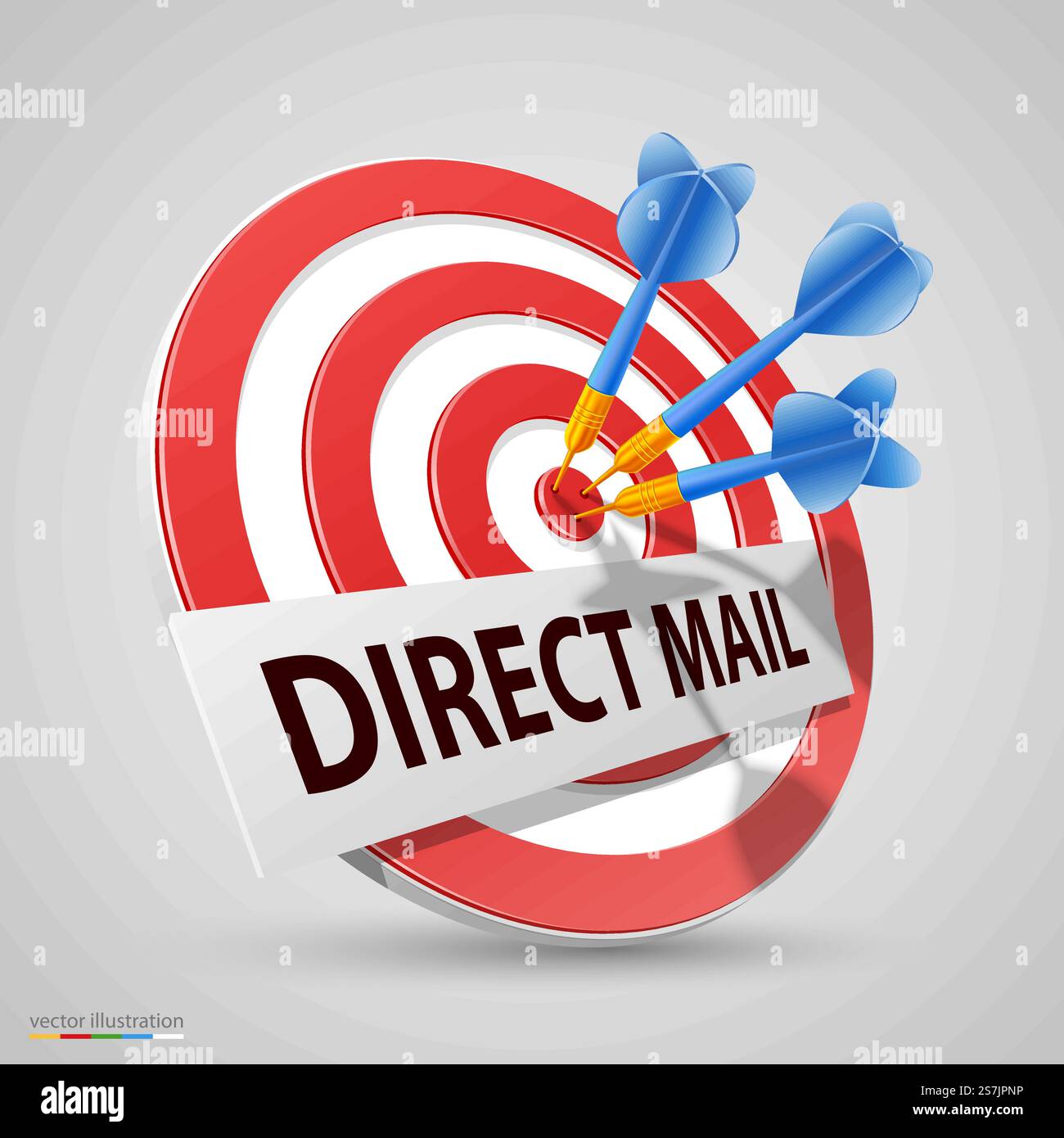 Direct mail target, Dart icon object. Vector illustration. Direct mail ...