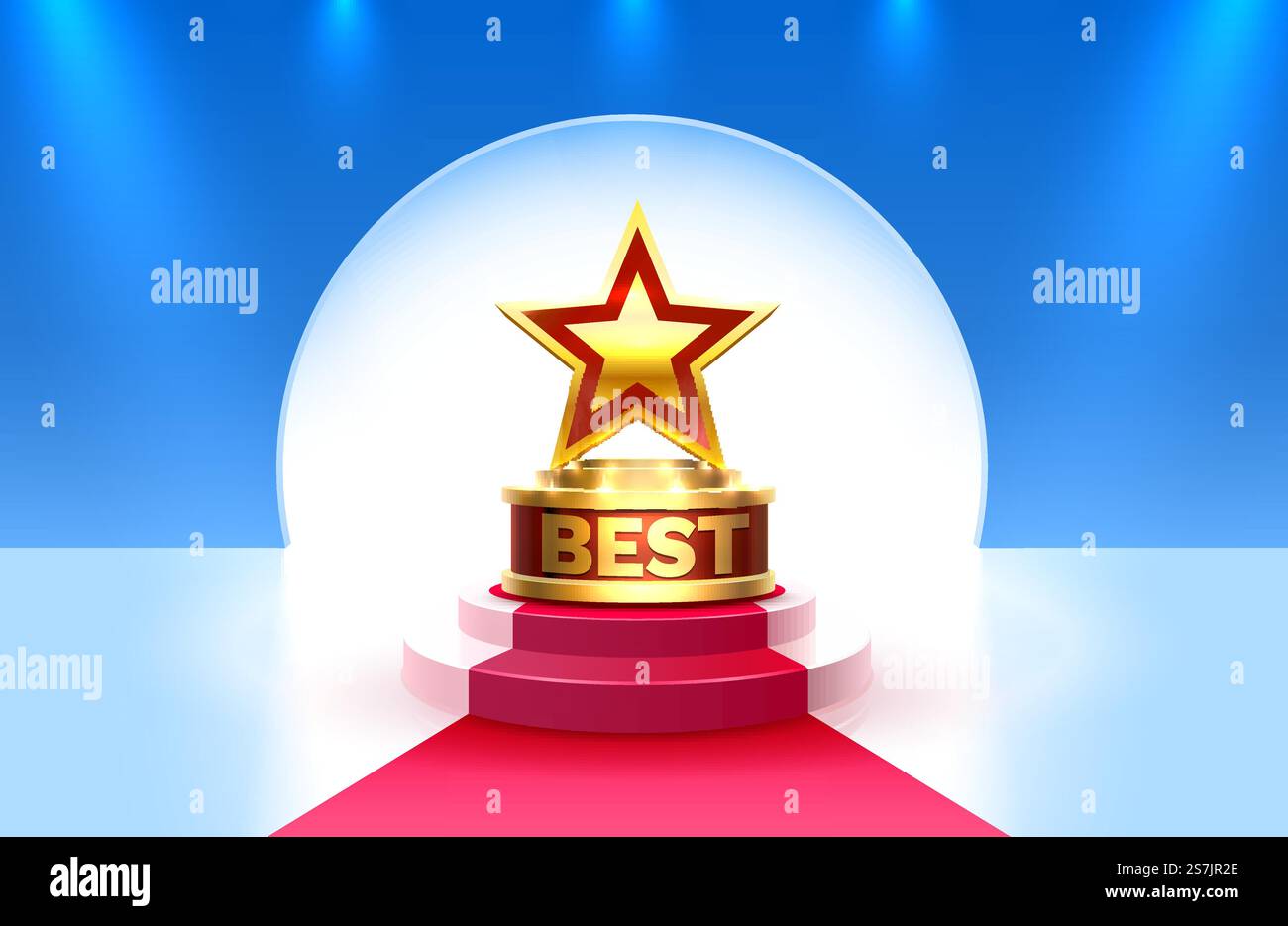Best golden star cup winner, Stage Podium Scene with for Award Ceremony ...