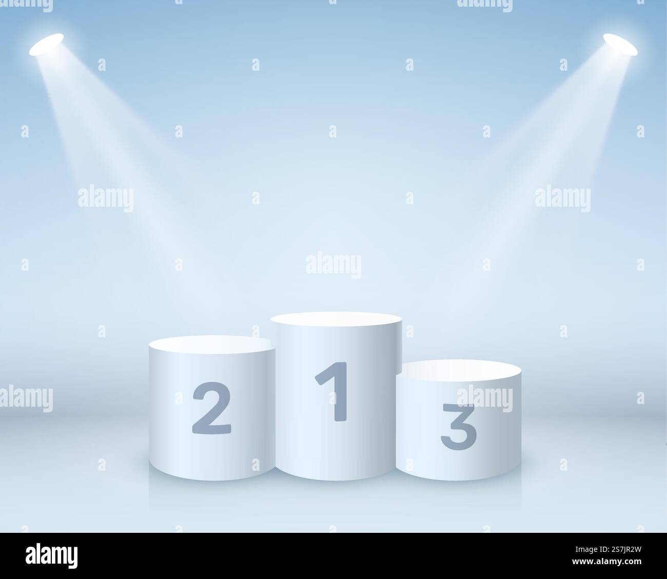 White winners podium for business concepts, Podium set object, Vector ...