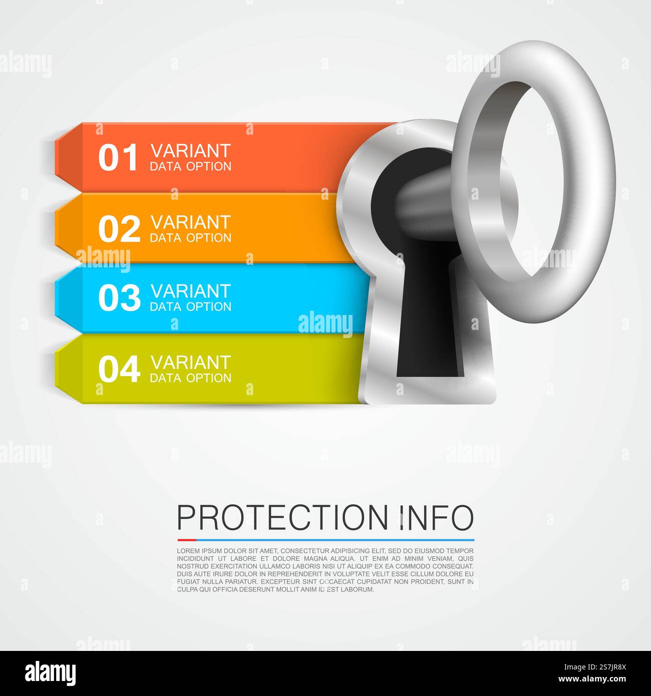 Protection info art key banner. Vector illustration Stock Vector Image ...