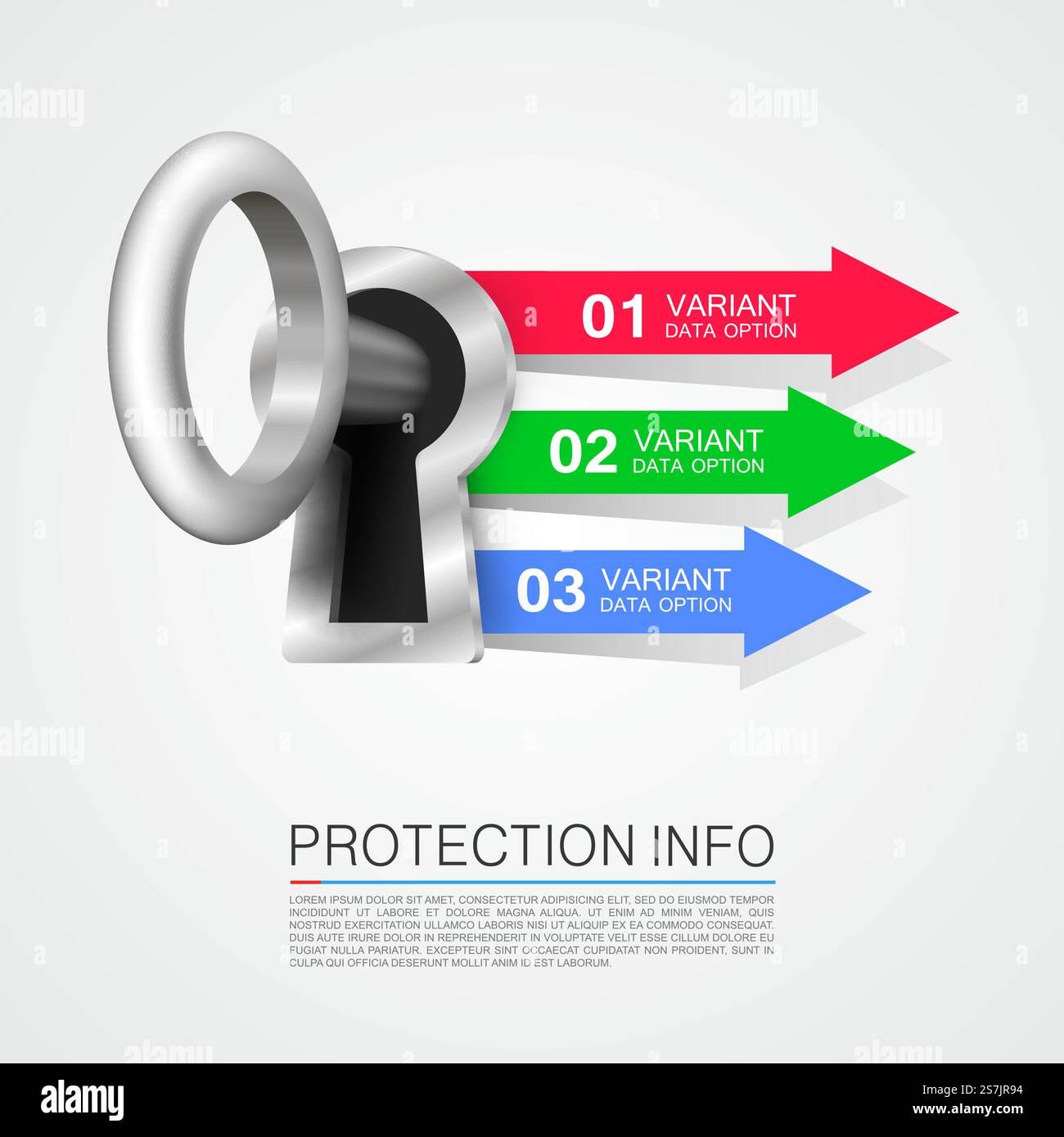 Protection info art key banner. Vector illustration Stock Vector Image ...