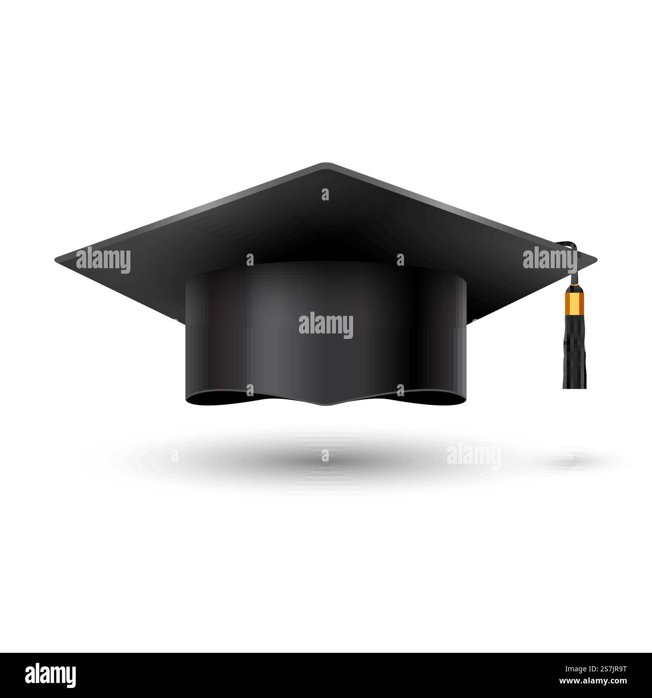 Education graduation university cup on white background. Success ...