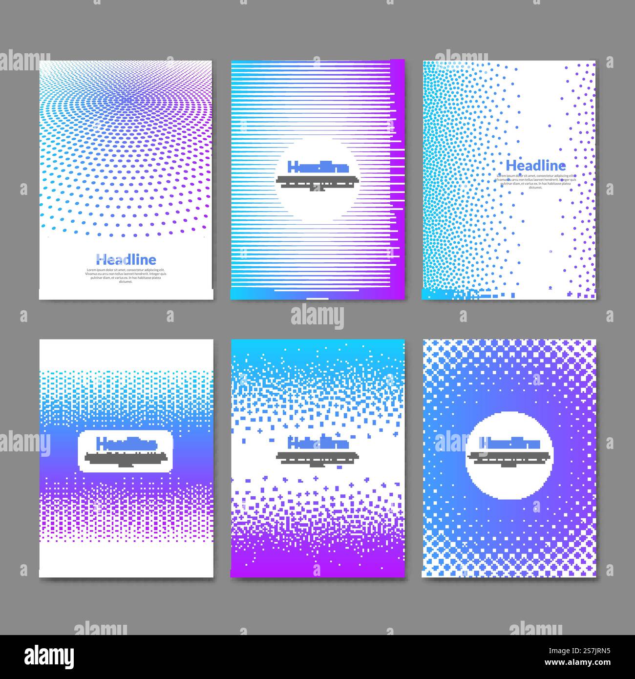Dotted flyer deisgn template. Brochure cover book layout mockup ...