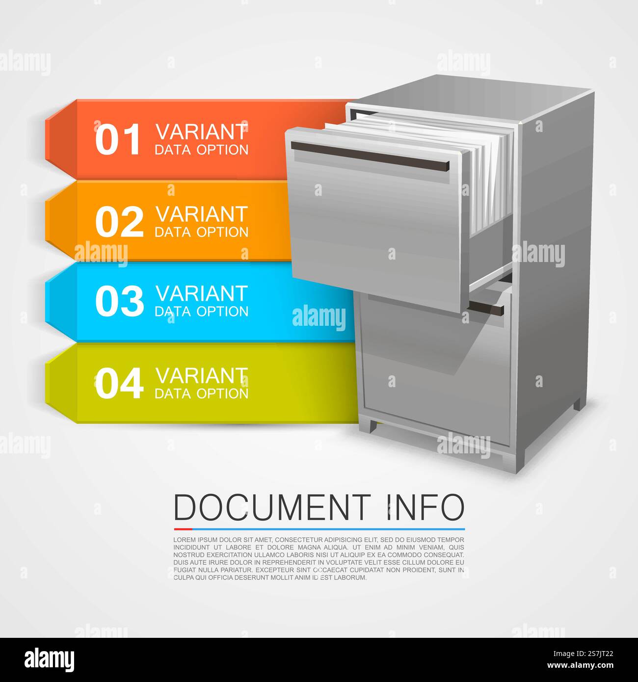 Closet safe with documents info. Vector Illustration Stock Vector Image ...