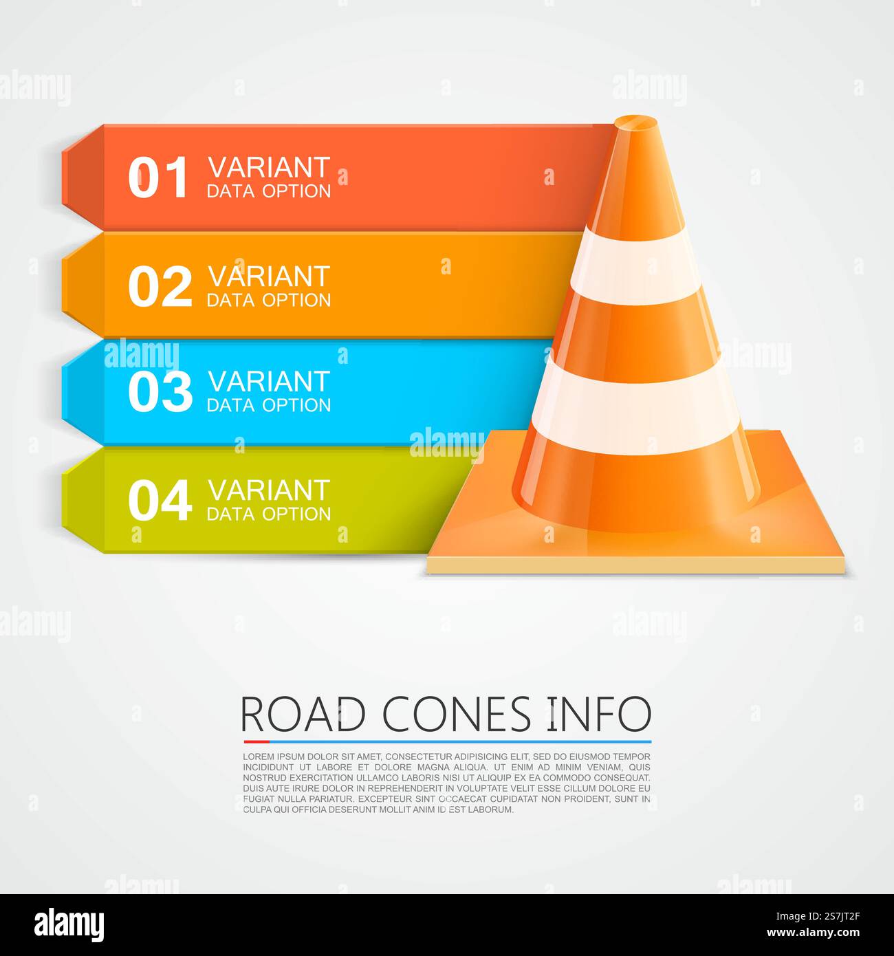 Cones info numbers vector illustration hi-res stock photography and ...