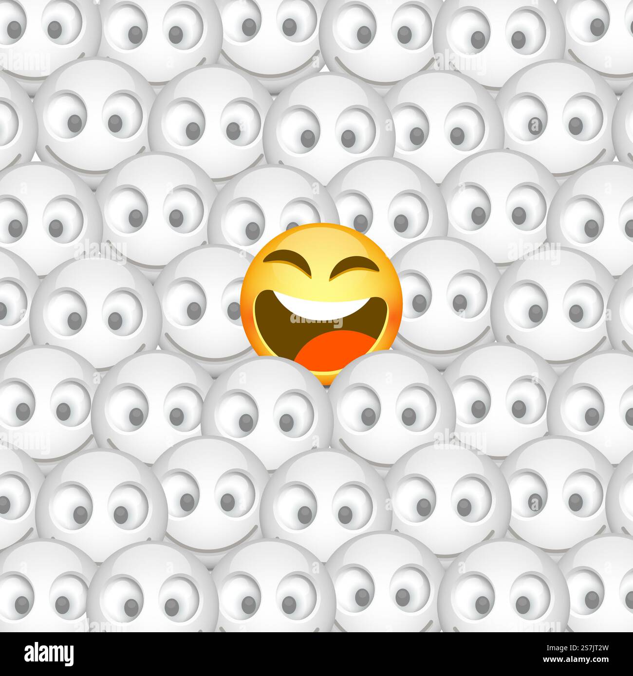 One smiley among many smiles . Vector illustration Stock Vector Image ...