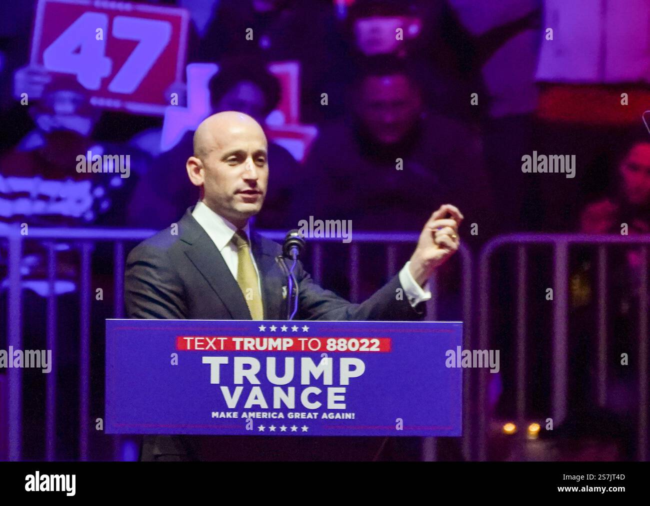 Incoming Homeland Security Advisor Stephen Miller addresses the Make ...