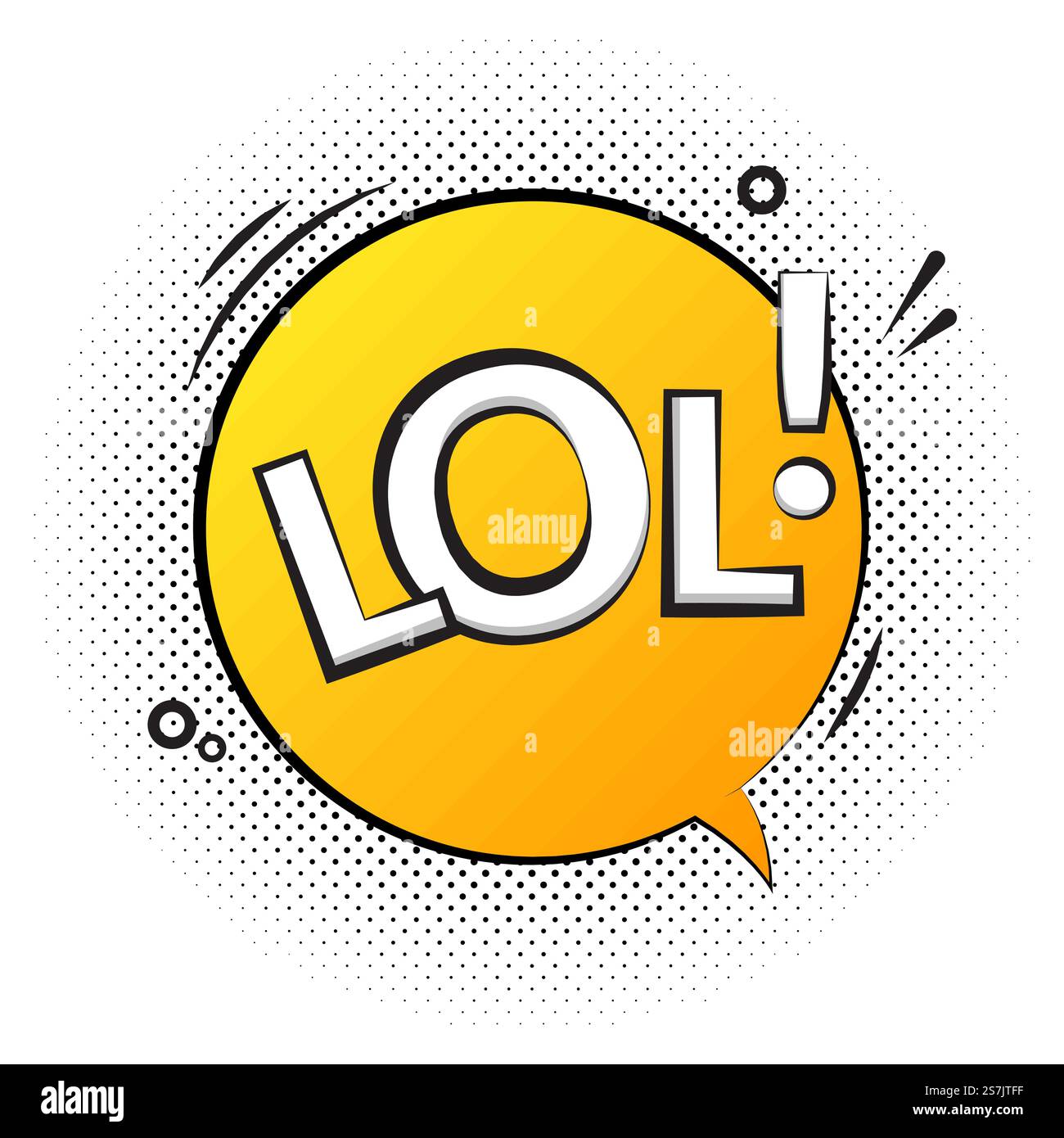 Lol text speech label icon. Pop retro vector tag comic background ...