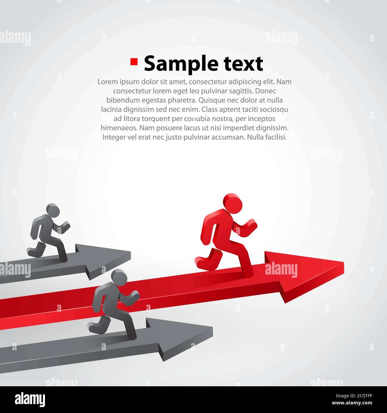 Winner running person on arrow. Vector illustration. Winner running ...