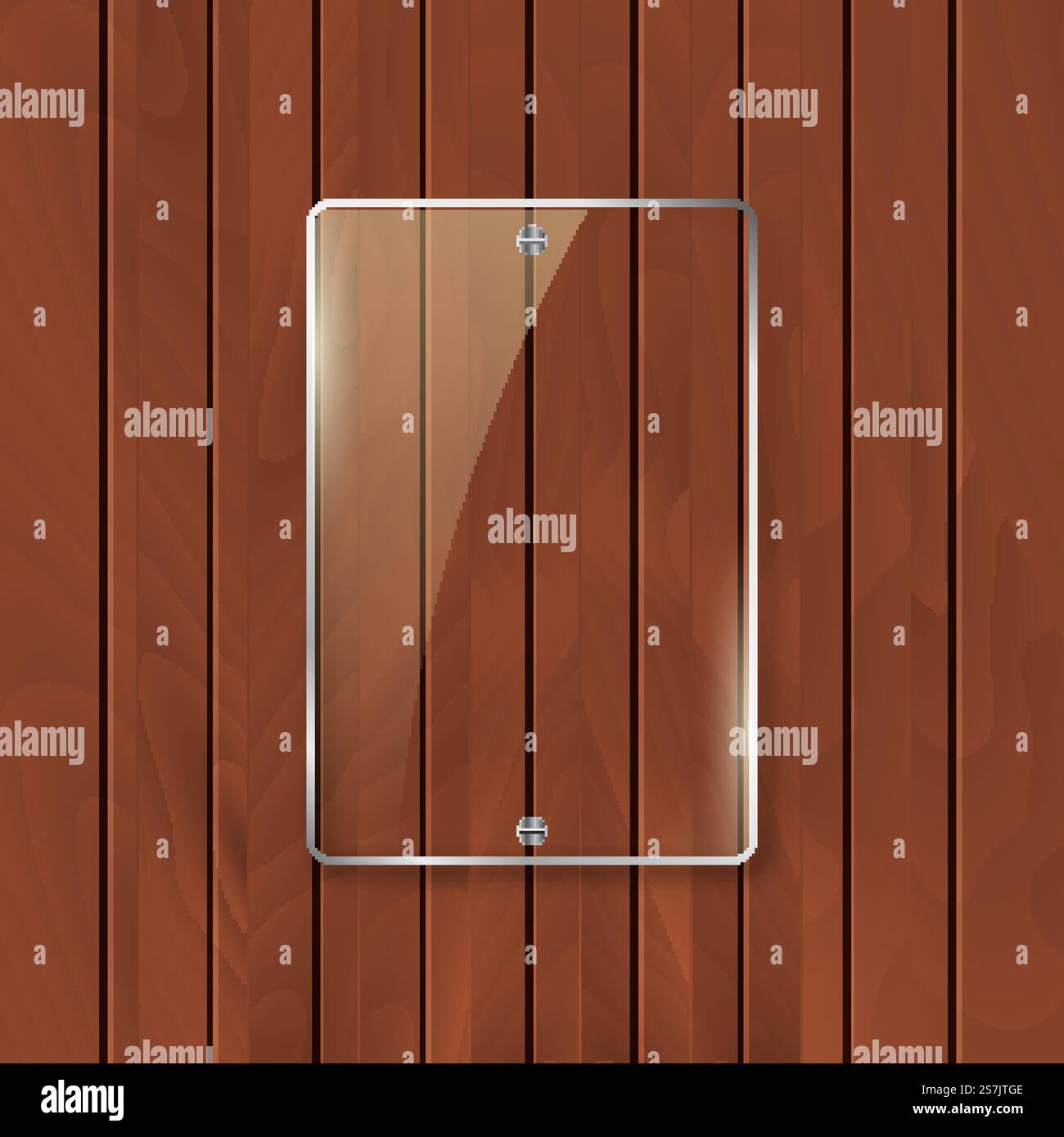 Glass frame on wooden texture background. Glass framework banner design ...