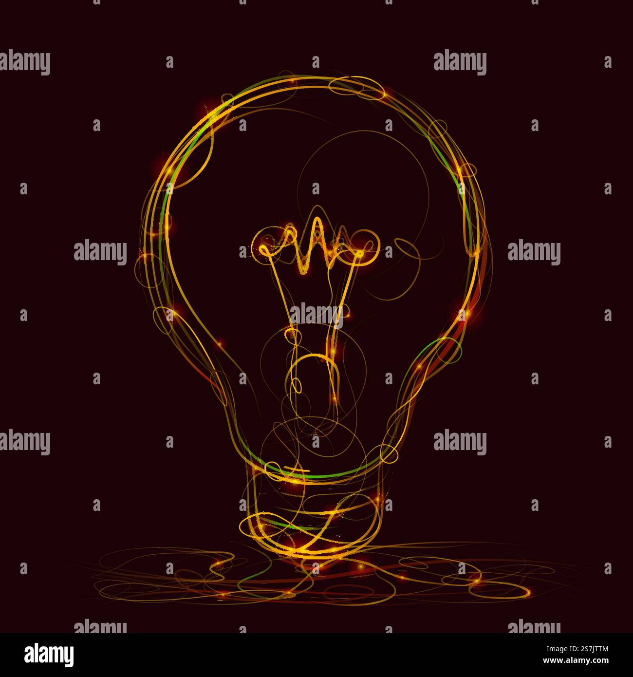 Creative idea of fire style. Vector illustration. Creative idea of fire ...