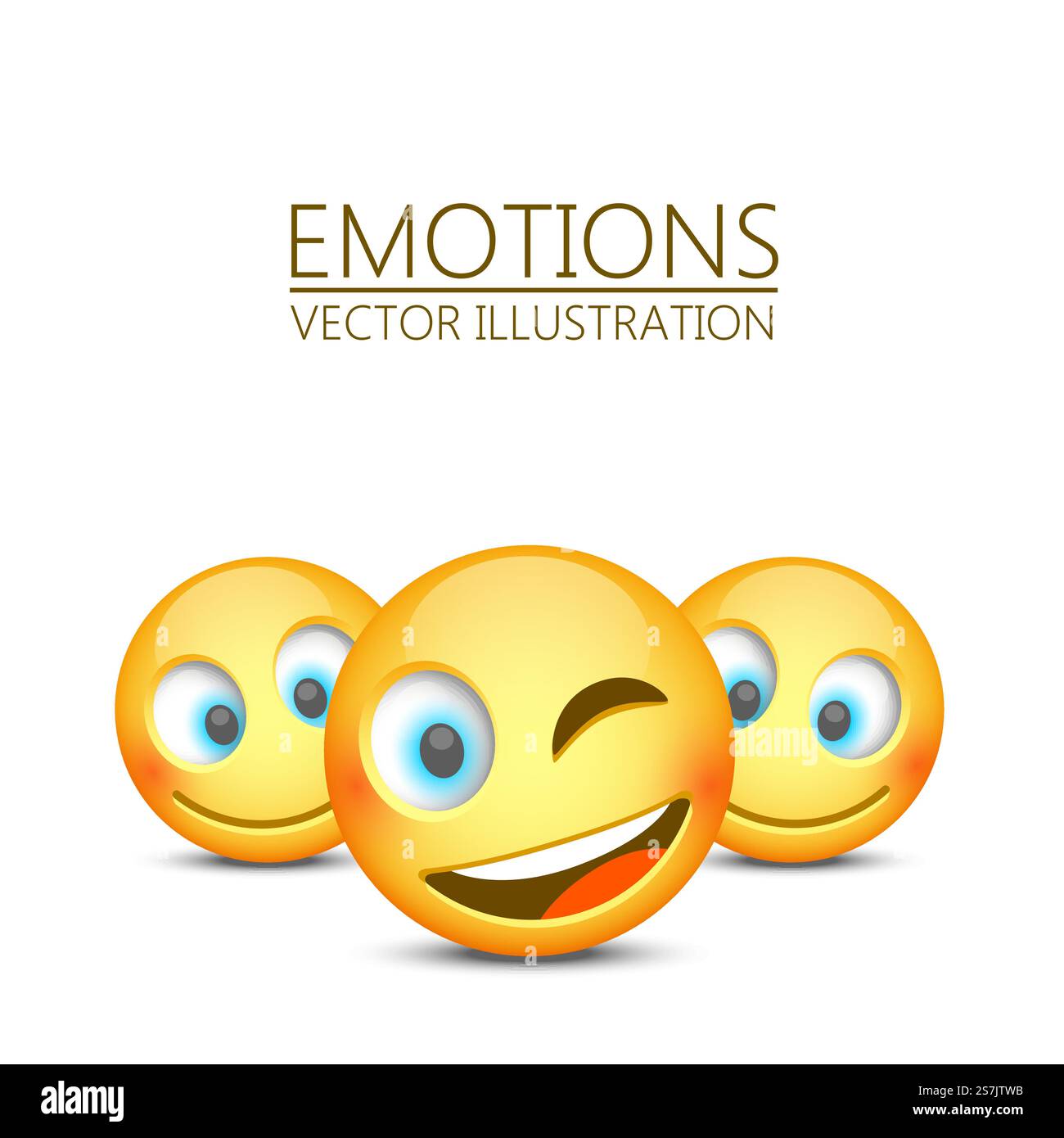 Modern yellow laughing three emoji hi-res stock photography and images ...
