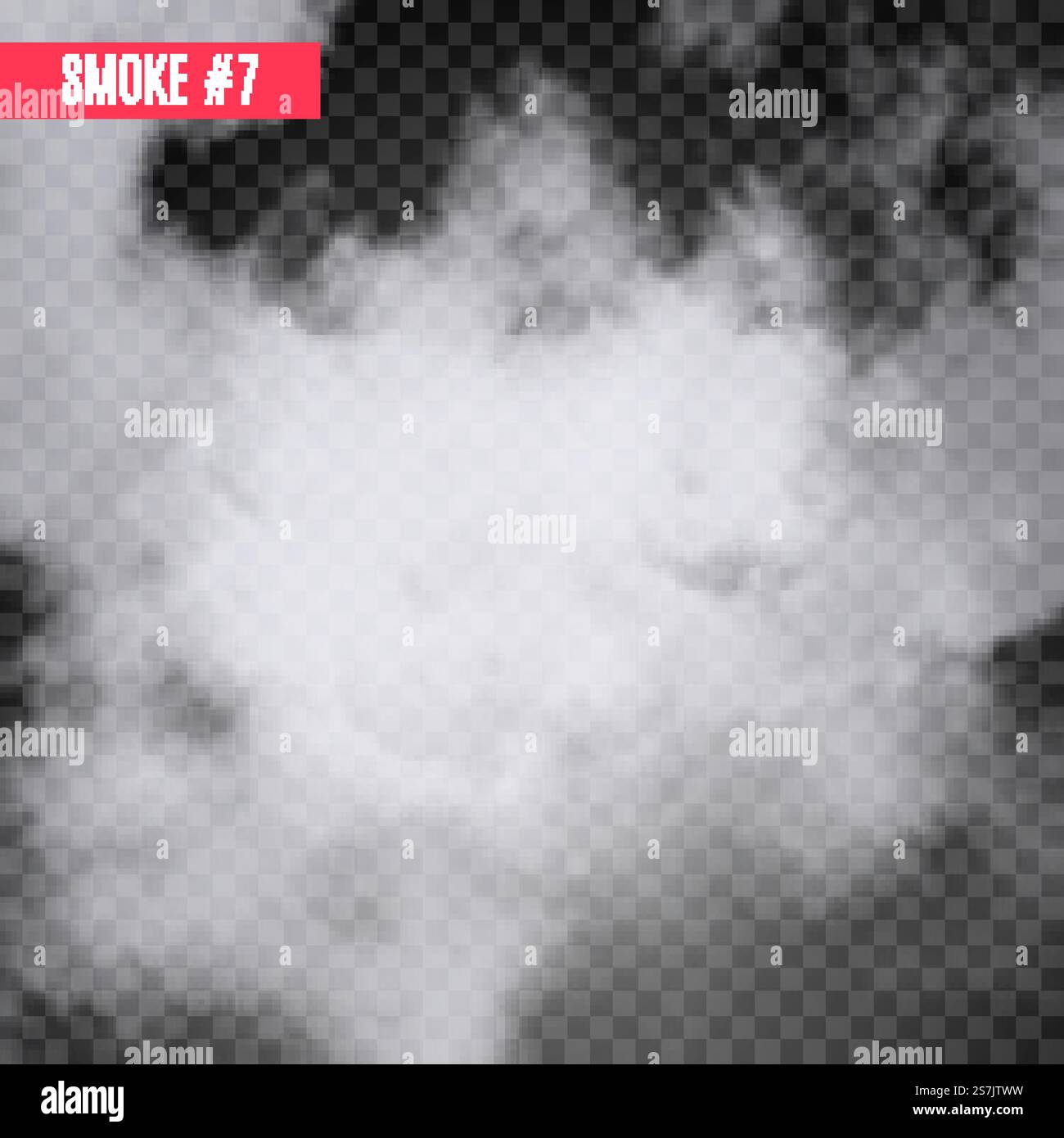 Vector smoke special effect on transparent. Fog isolated design ...