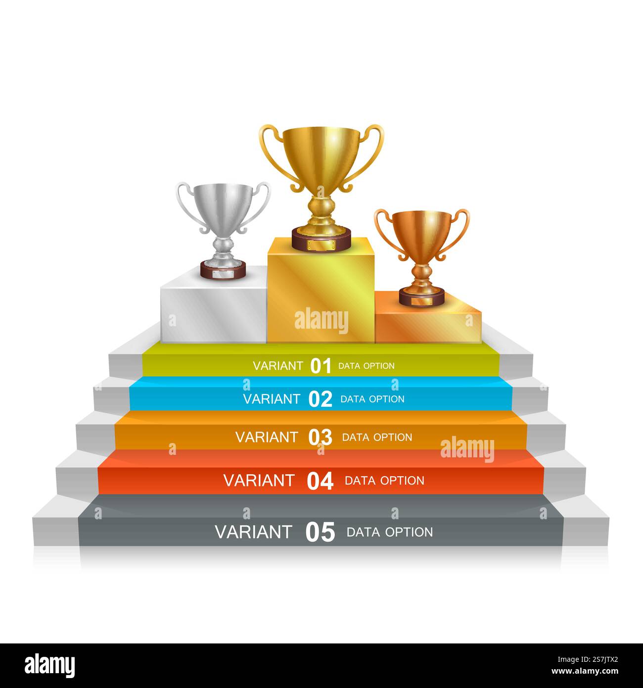 Step winner cup art info. Vector illustration Stock Vector Image & Art ...