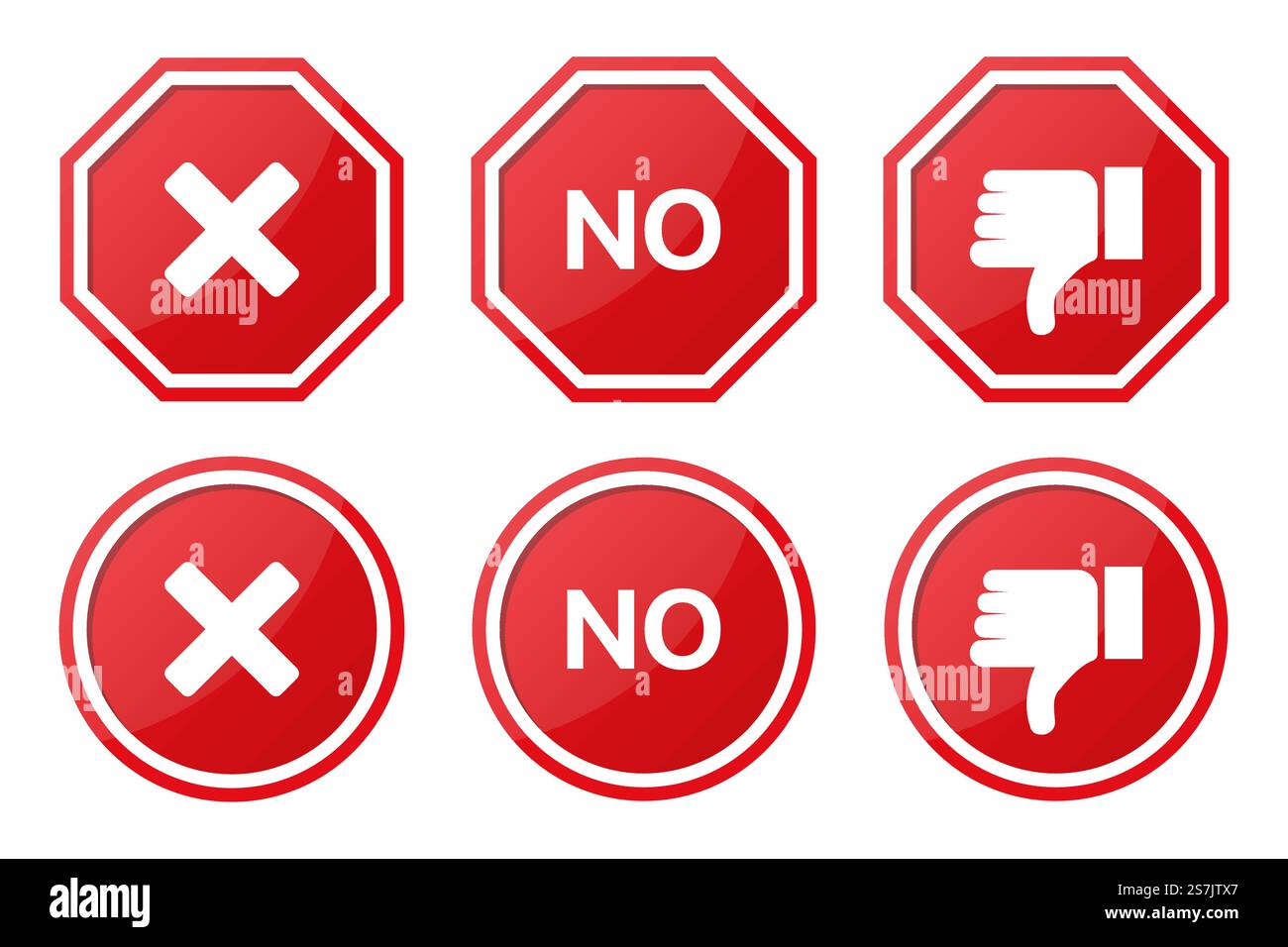 Hand forbidden signs set Stock Vector Images - Alamy