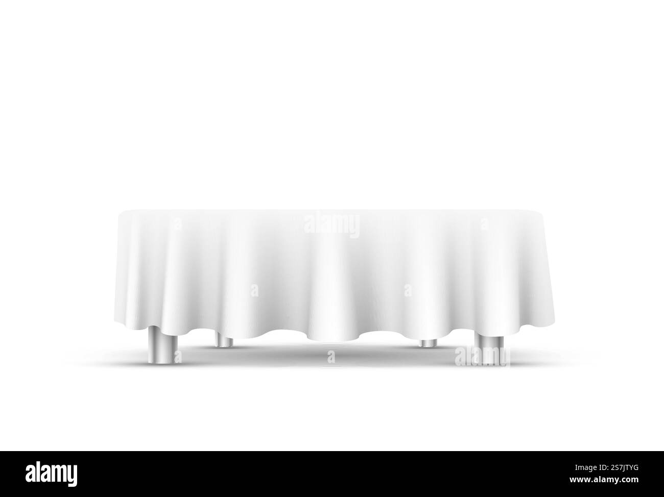 Table with tablecloth art banner. Vector illustration Stock Vector ...