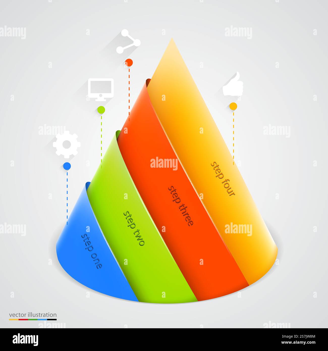 Vector pyramid infographic. Design template. Vector illustration ...