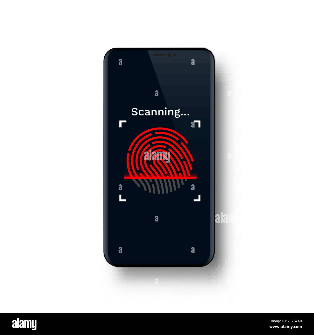 Password Touch ID phone on the white background. Vector illustration ...