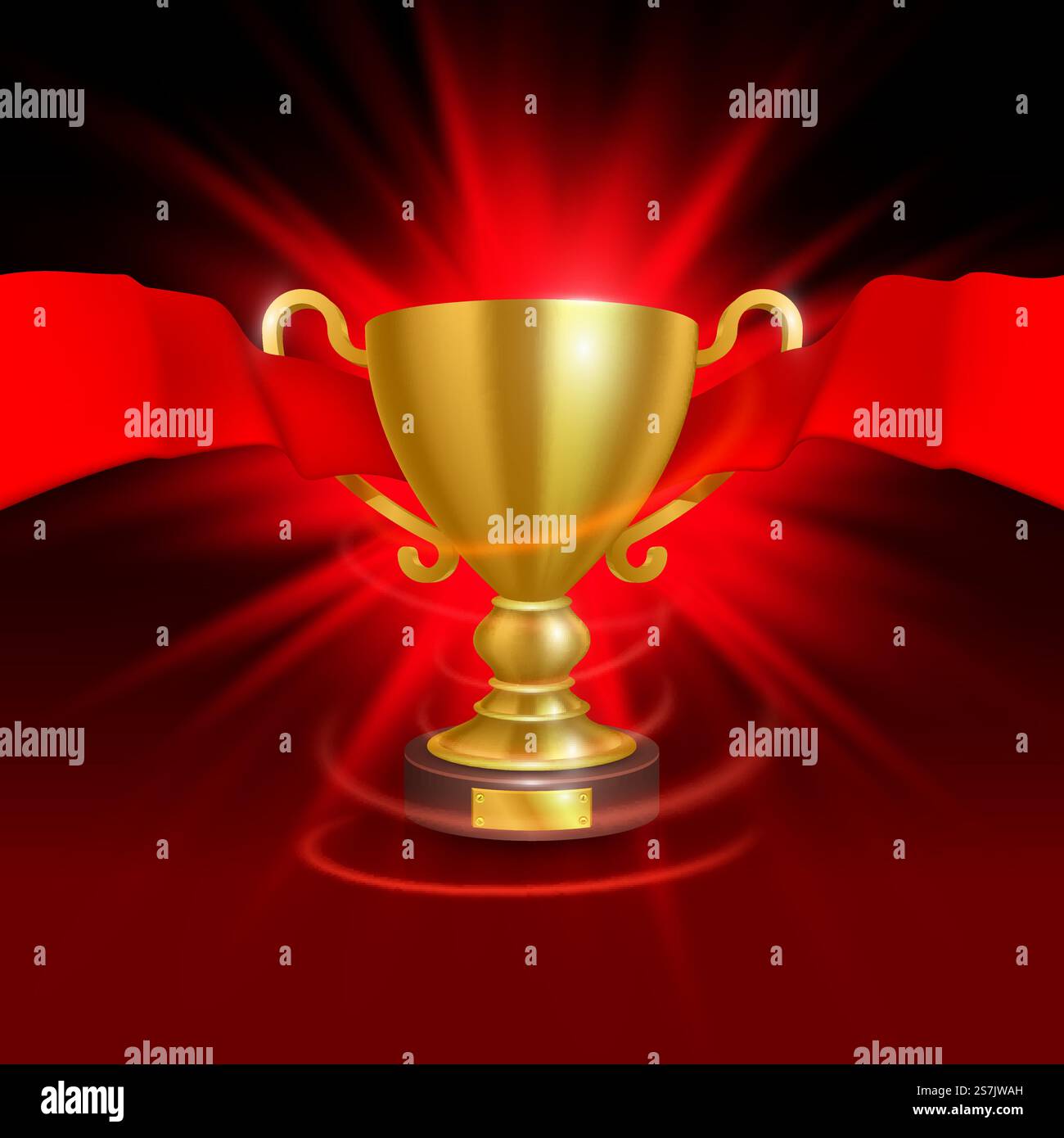 The leader of the cup with a red ribbon, template design element ...
