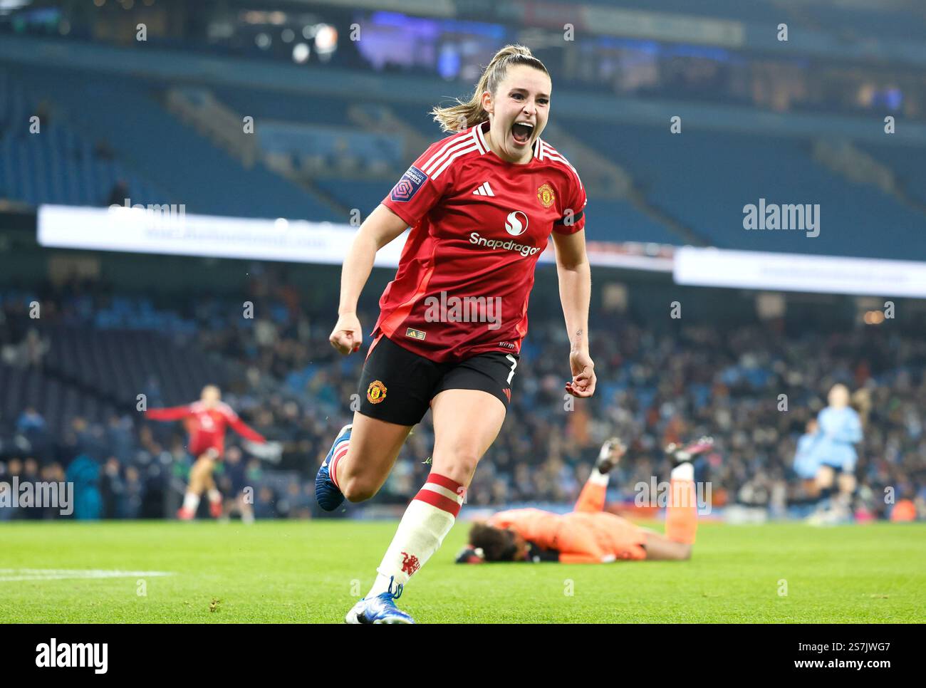Manchester United's Ella Toone celebrates scoring their side's fourth ...