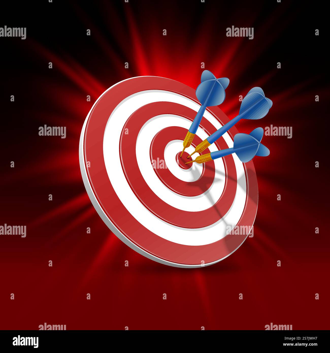 Target with darts, Target 3d background . Vector illustration Stock ...