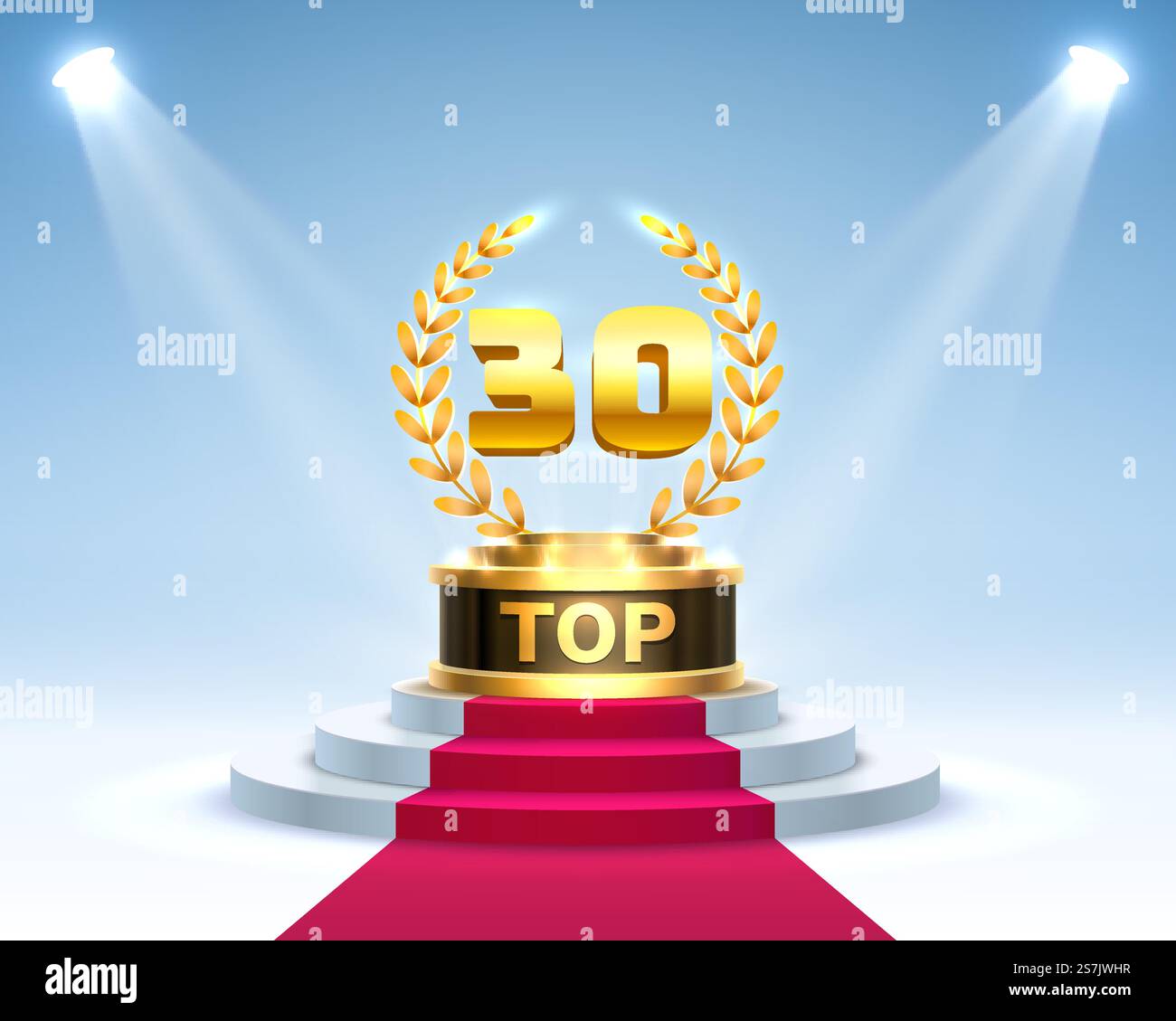 Top 30 best podium award sign, golden object. Vector illustration Stock ...