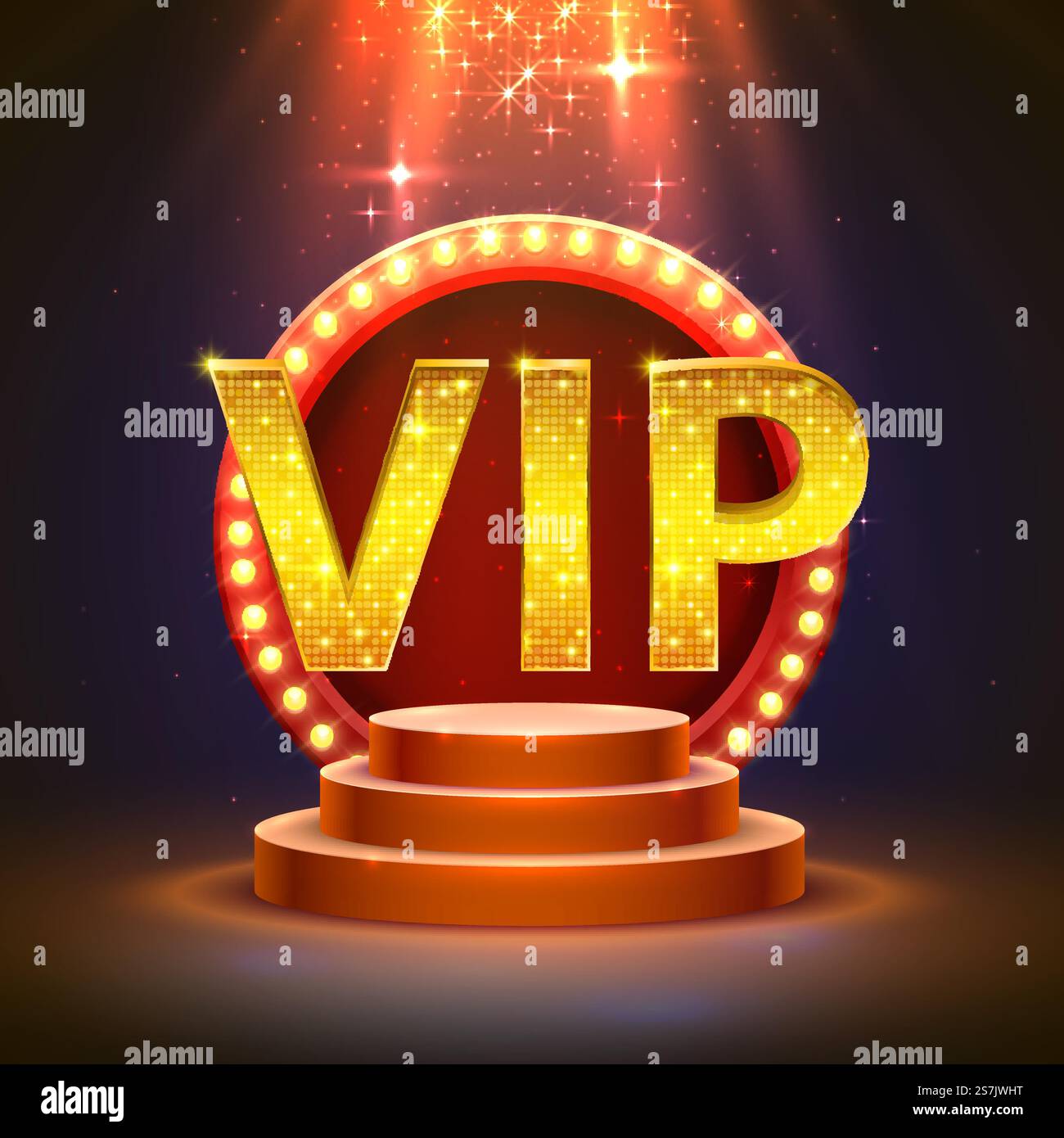 Vip podium with lighting, Stage Podium Scene with for Award Ceremony on ...