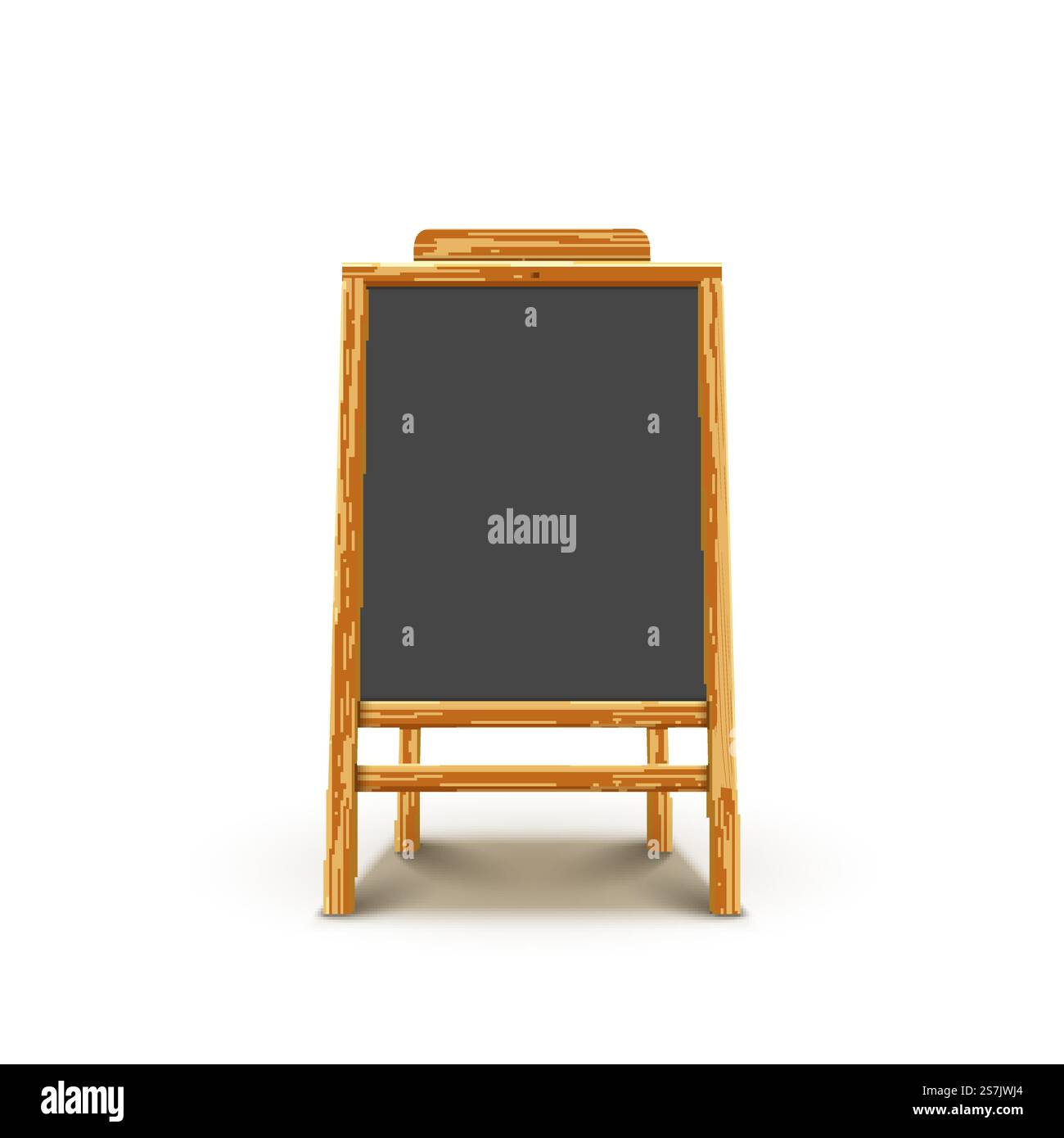 Blackboard easel vector wooden menu. Chalkboard black wood chalk school ...
