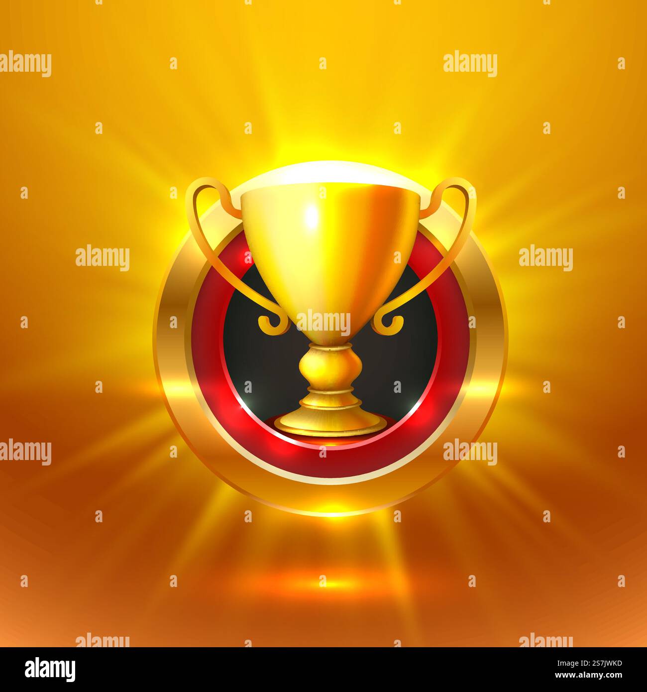 Winner cup gold sign. object on a orange background , Vector ...