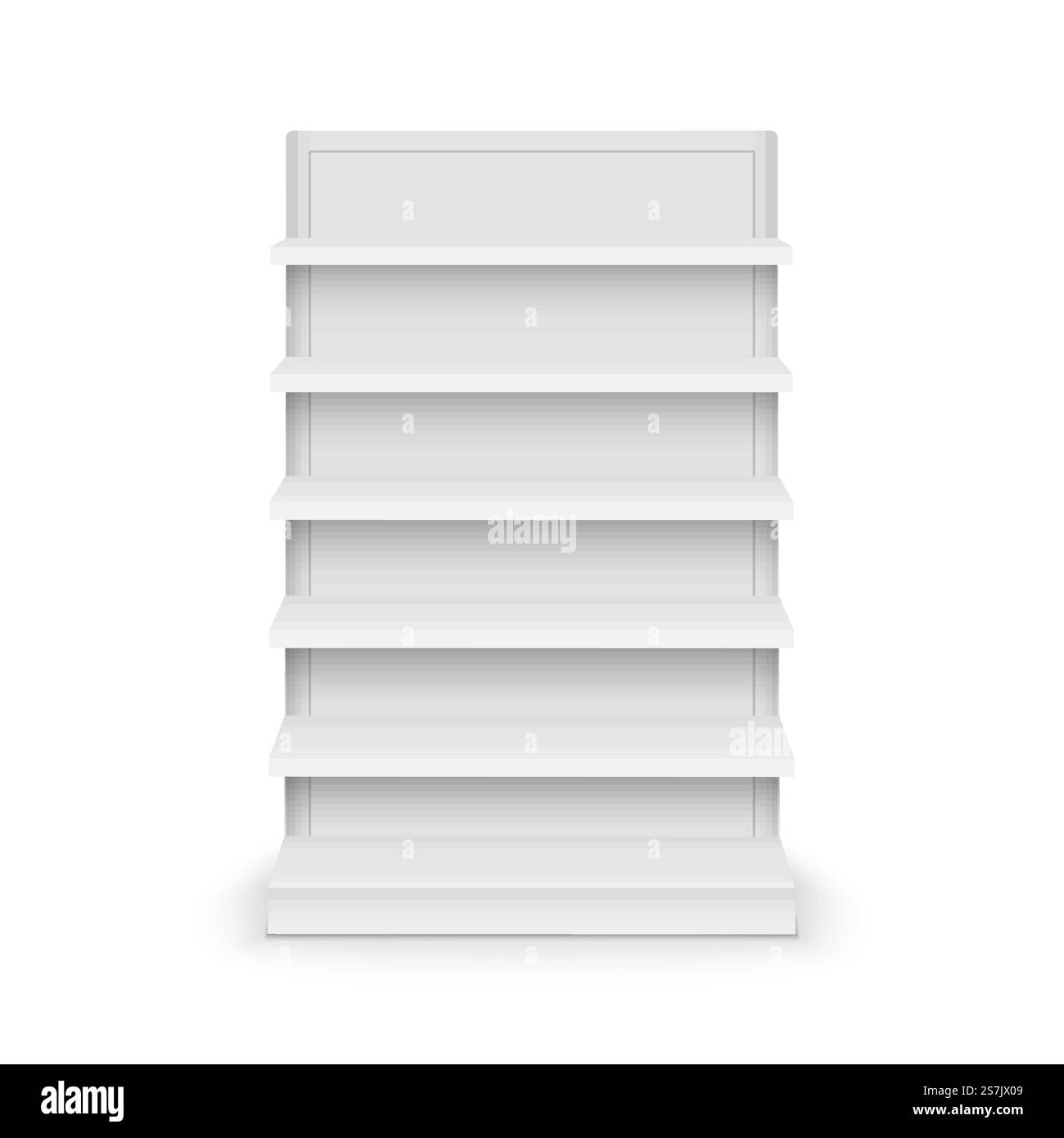 Shelf store supermarket mockup stand. Retail shelf display empty vector ...
