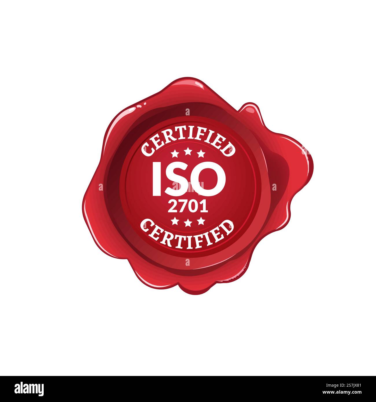 ISO 2701 standard certified. Iso Seal label certificate.. ISO 2701 ...