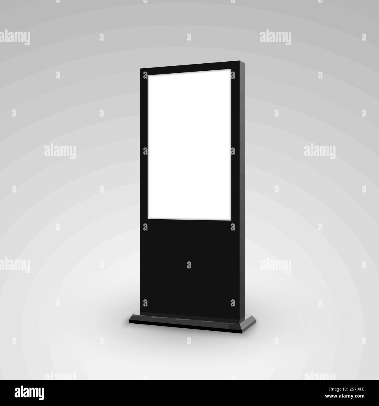 Digital stand signage advertising banner lightbox. Blank isolated ...