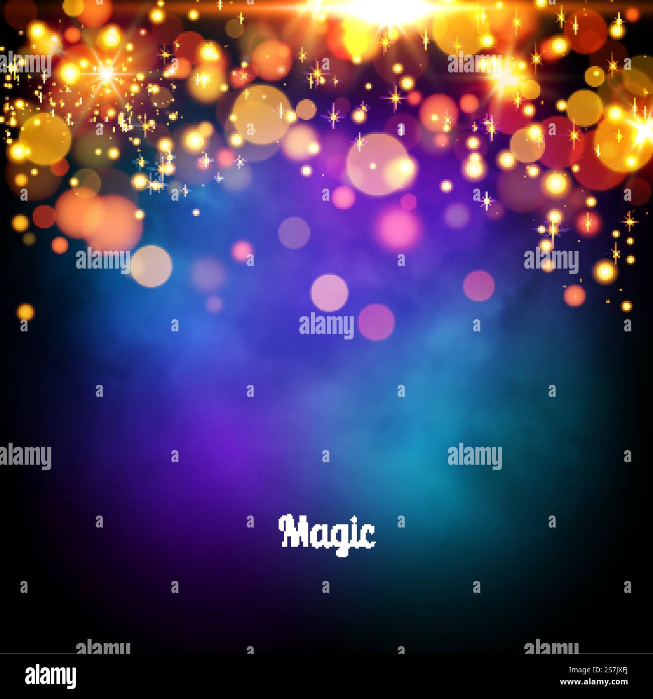 Magic background design. Vector magic lights background.. Magic ...