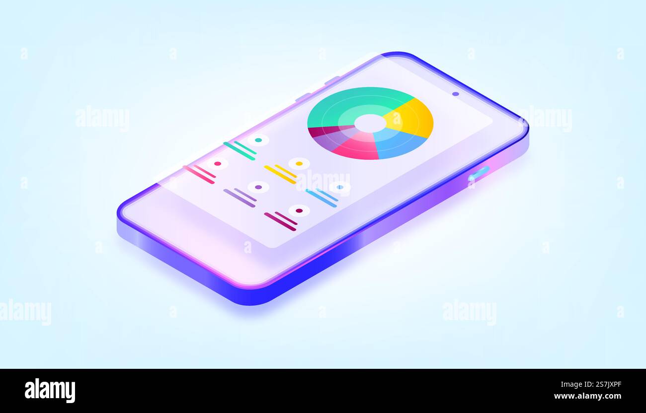 Online mobile app monitoring money e-wallet on mobile app. Analyzing ...