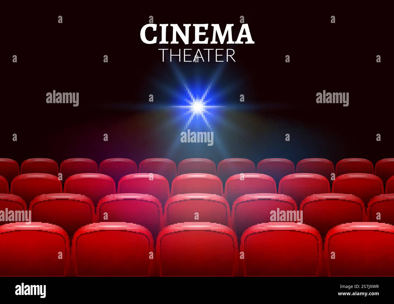 Cinema movie red seats interior. Premiere showtime cinema theater background.. Cinema movie red ...