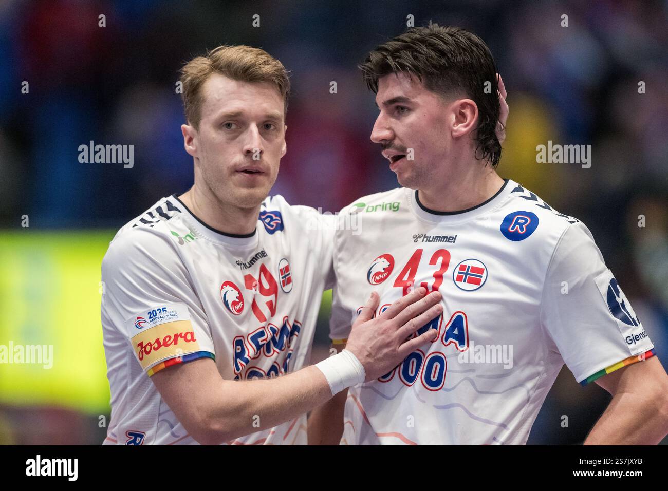 Kristian Bjørnsen and Simen Ulstad Lyse of, Norway. , . looks dejected ...
