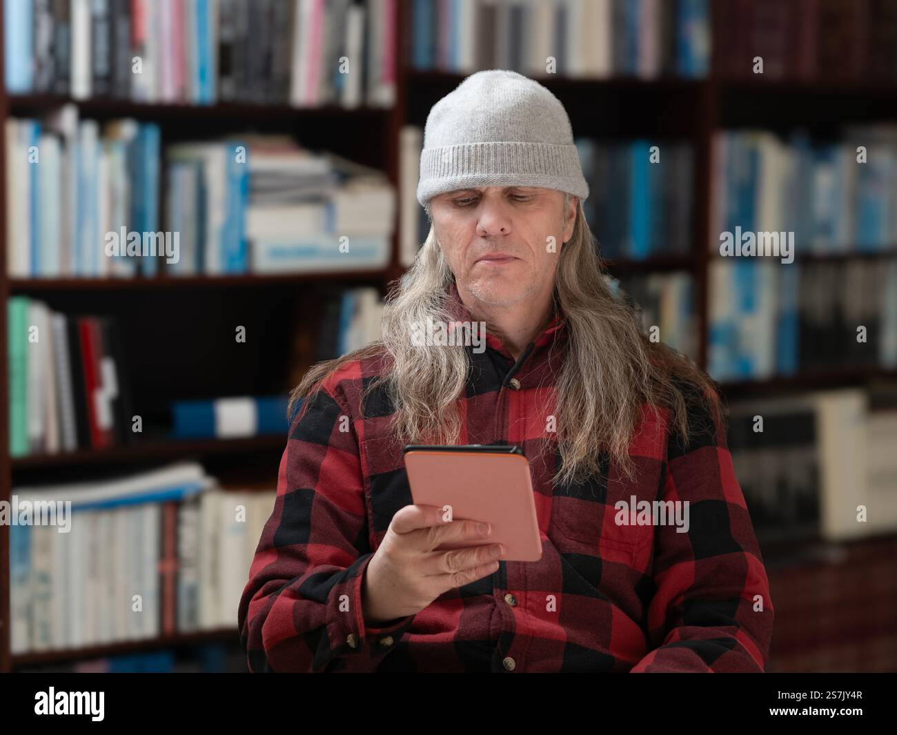 Man long hair immersed hi-res stock photography and images - Alamy